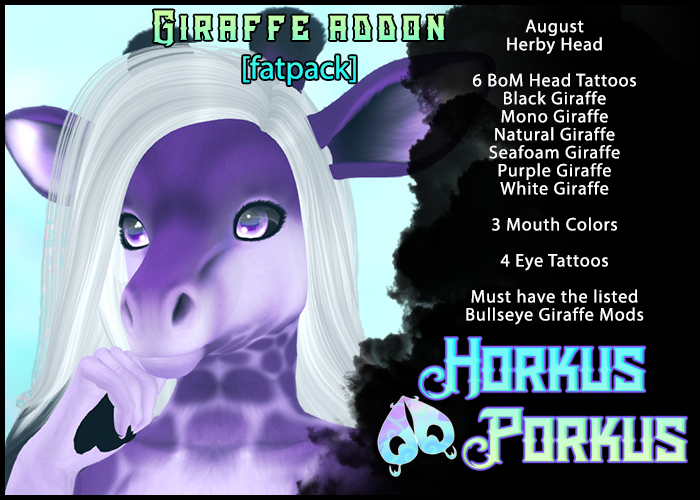 Second Life Marketplace - [HkPk] Giraffe Addon for Aug Herby